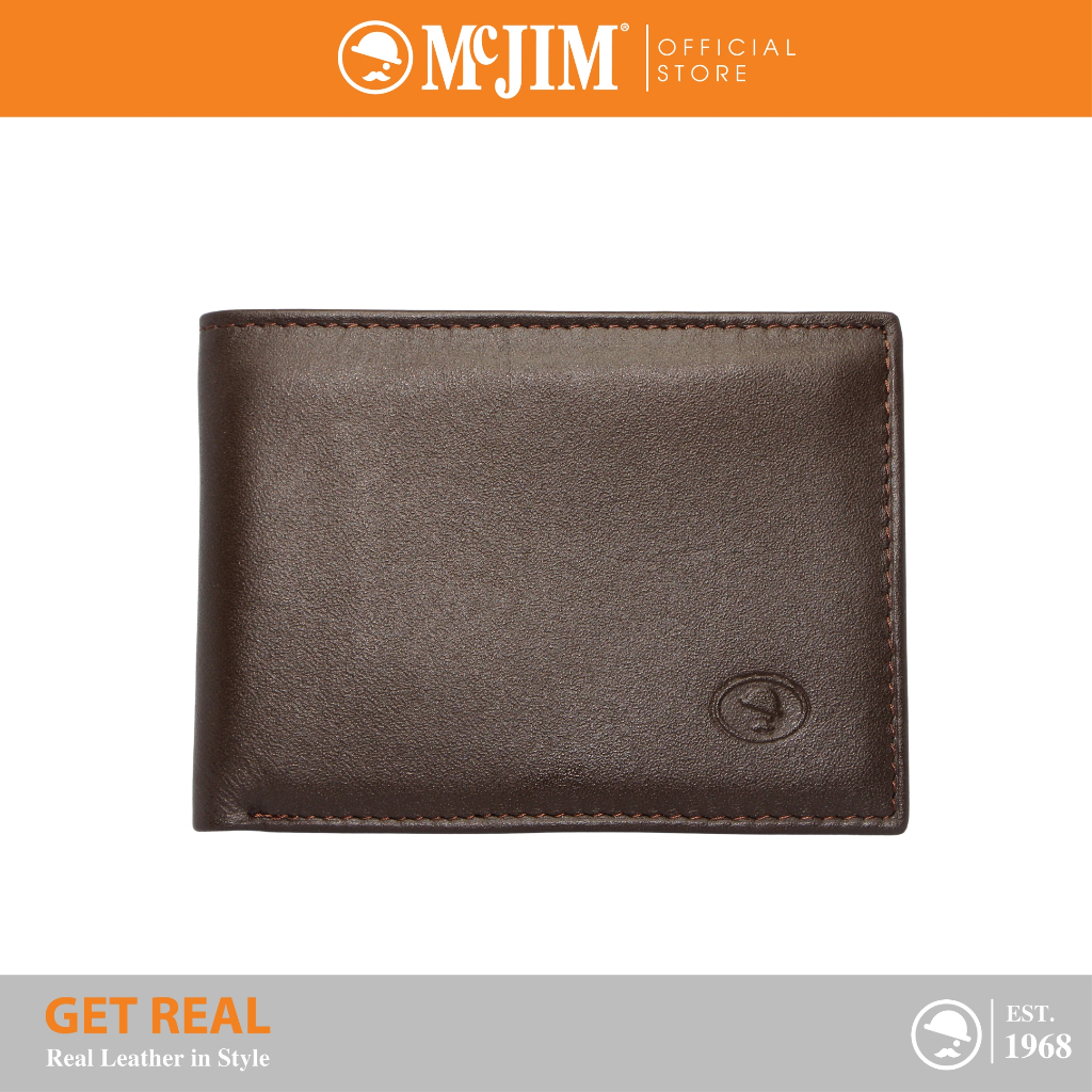 Mc Jim Billfold Leather Wallet with flap | Shopee Philippines