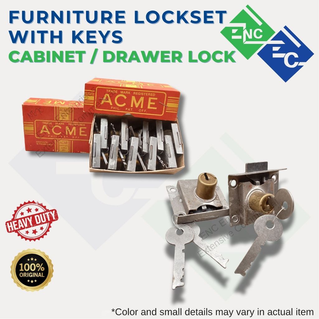 Drawer Lock | Cabinet Lock | Furniture Lockset with Keys | ACME Brand ...