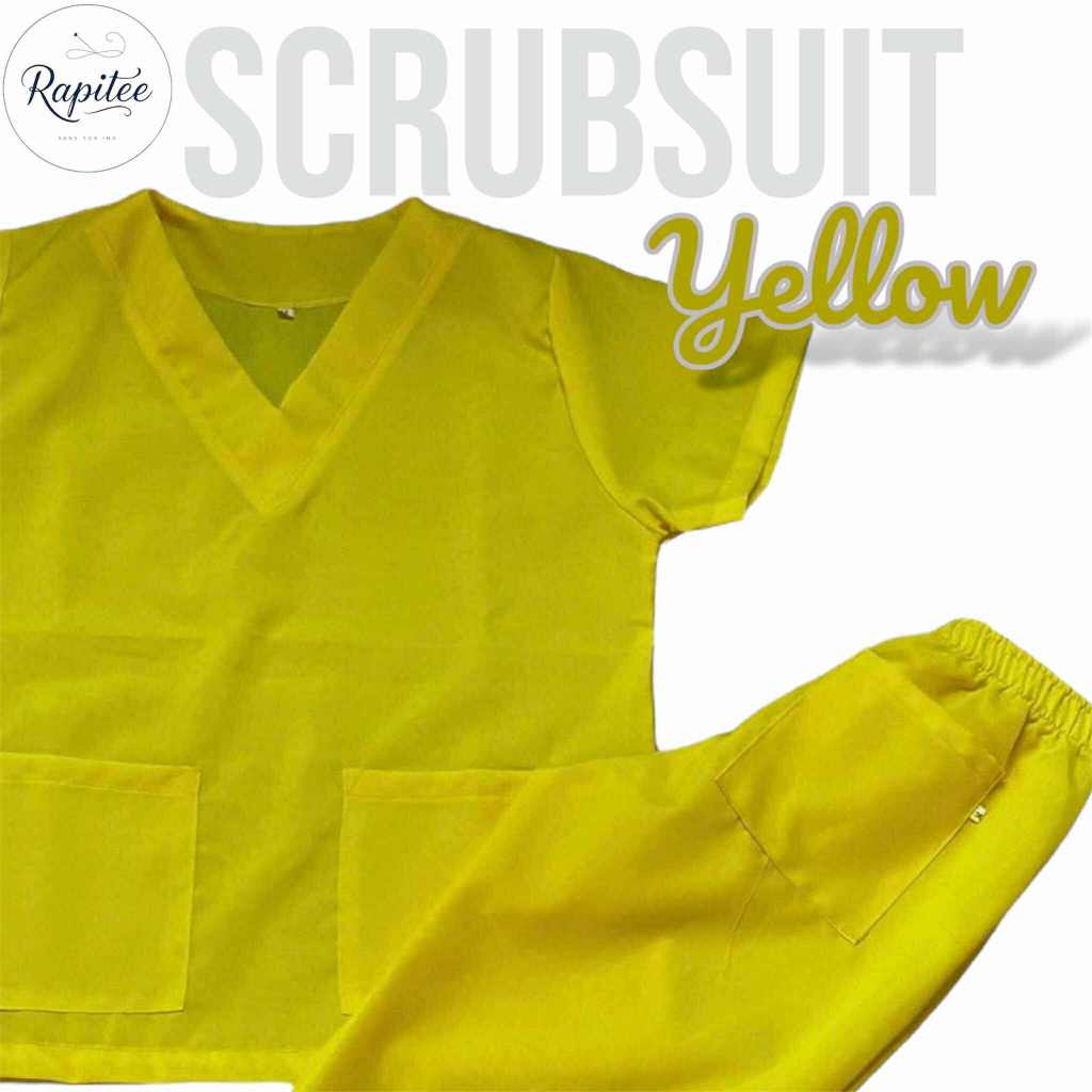 Yellow Scrub suit Terno Uniform Unisex ( XS-2XL) | Shopee Philippines