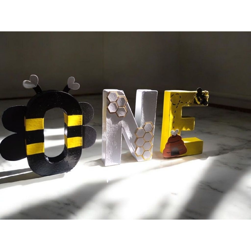 Bee theme 12 inches Letter and number standee | Shopee Philippines