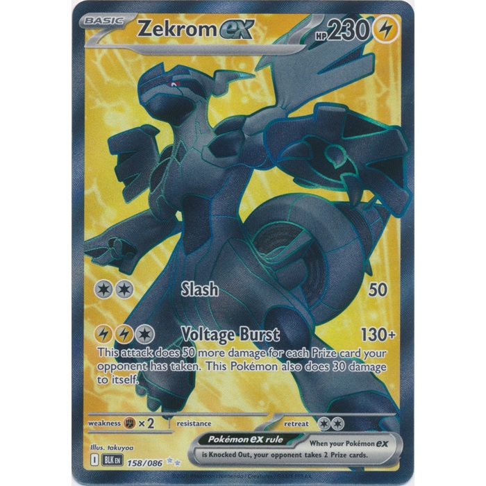Zekrom ex (Full Art) - 158/086 Pokemon » SV Black Bolt Ultra Rare ...