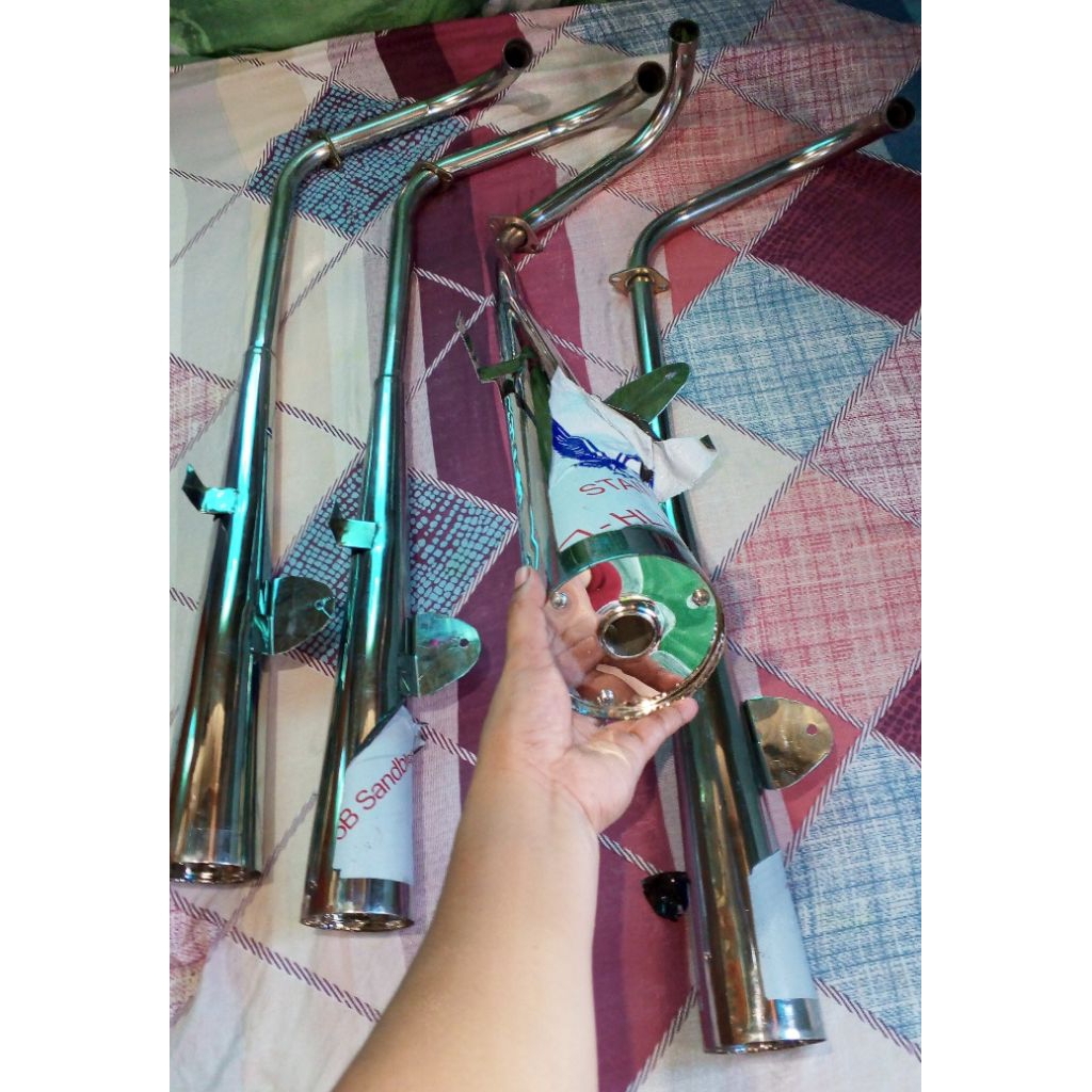 YAMAHA YTX 125 VERSION 2 CHICKEN PIPE STAINLESS | Shopee Philippines