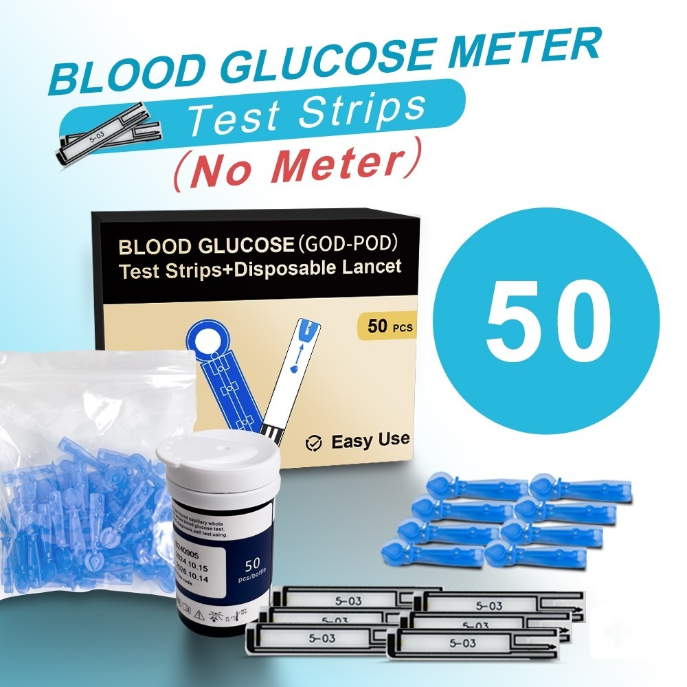 BGM-503/BGM-504 50/100 Bottled Glucometer Blood Glucose Test Strips ...