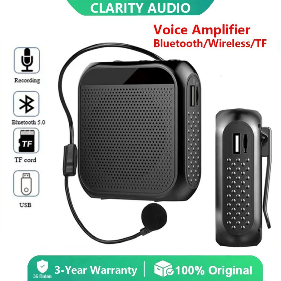 Portable Mini Voice Amplifier Bluetooth 5.0 Megaphone Booster with ...
