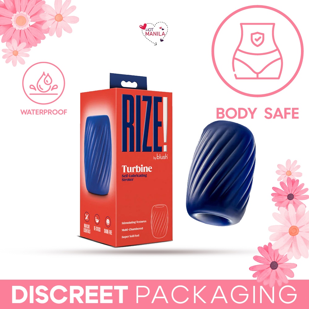 Blush Rize Turbine Self-Lubricating Stroker Blue Sextoy for Men ...