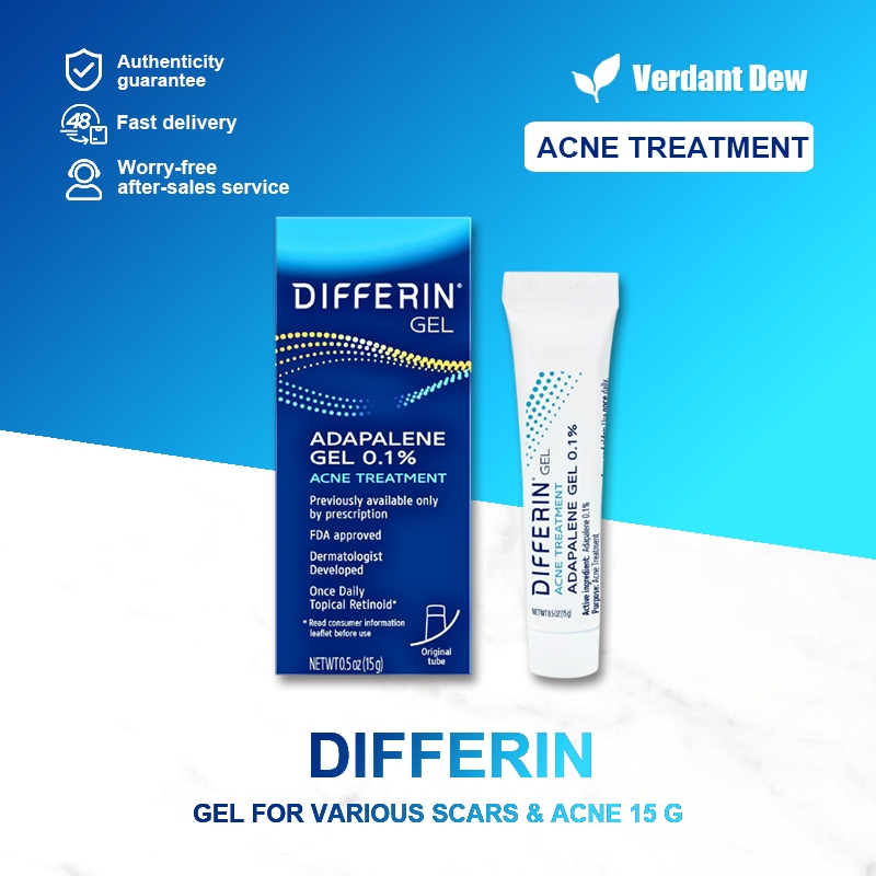 Differin Acne Treatment Gel 15g | Retinoid Treatment for Face with 0.1% ...