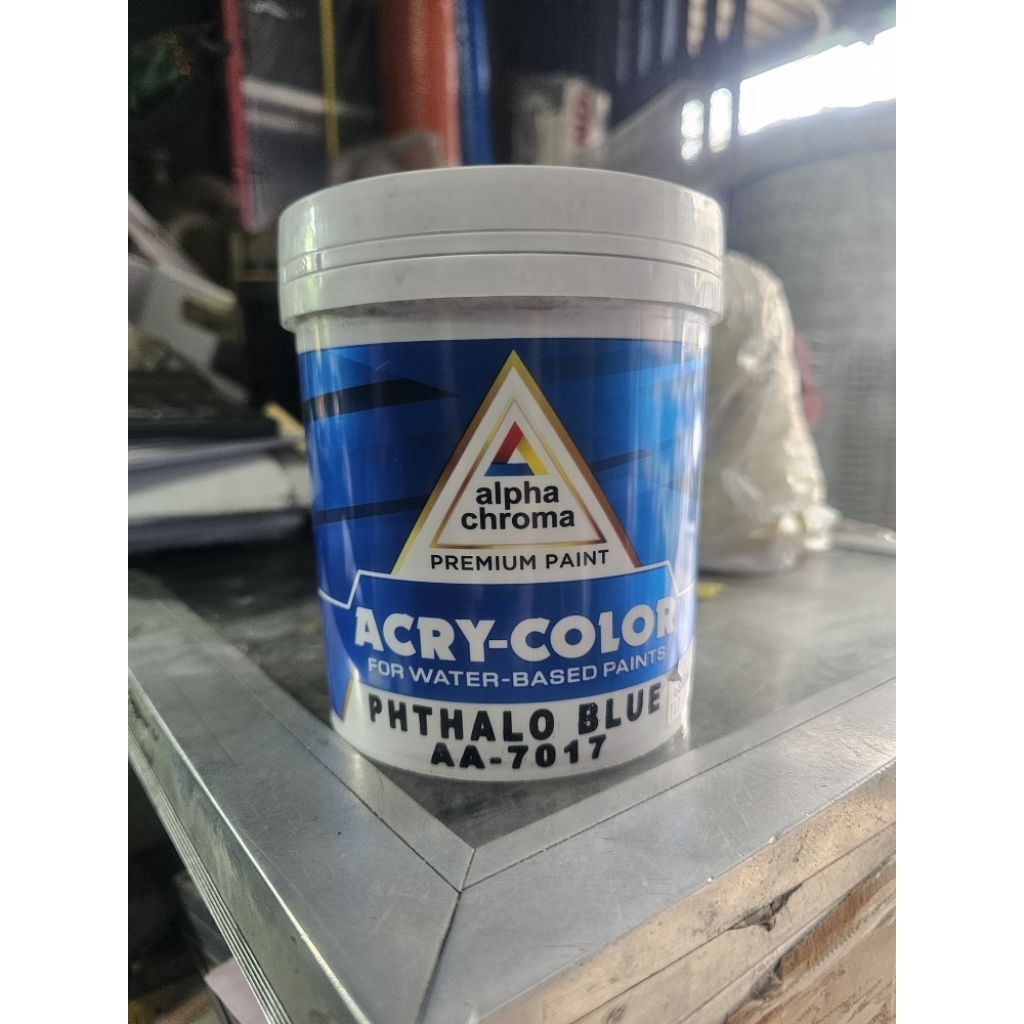 Alpha Chroma Premium Paint ACRY-COLOR AA-7017 Phthalo Blue 1L | Shopee ...