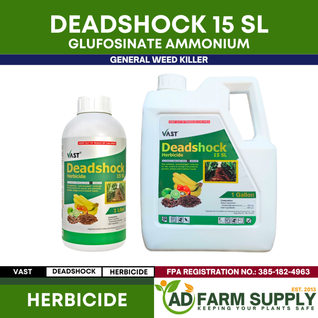Deadshock 15 SL Glufosinate Ammonium Herbicide General Weed Killer ...