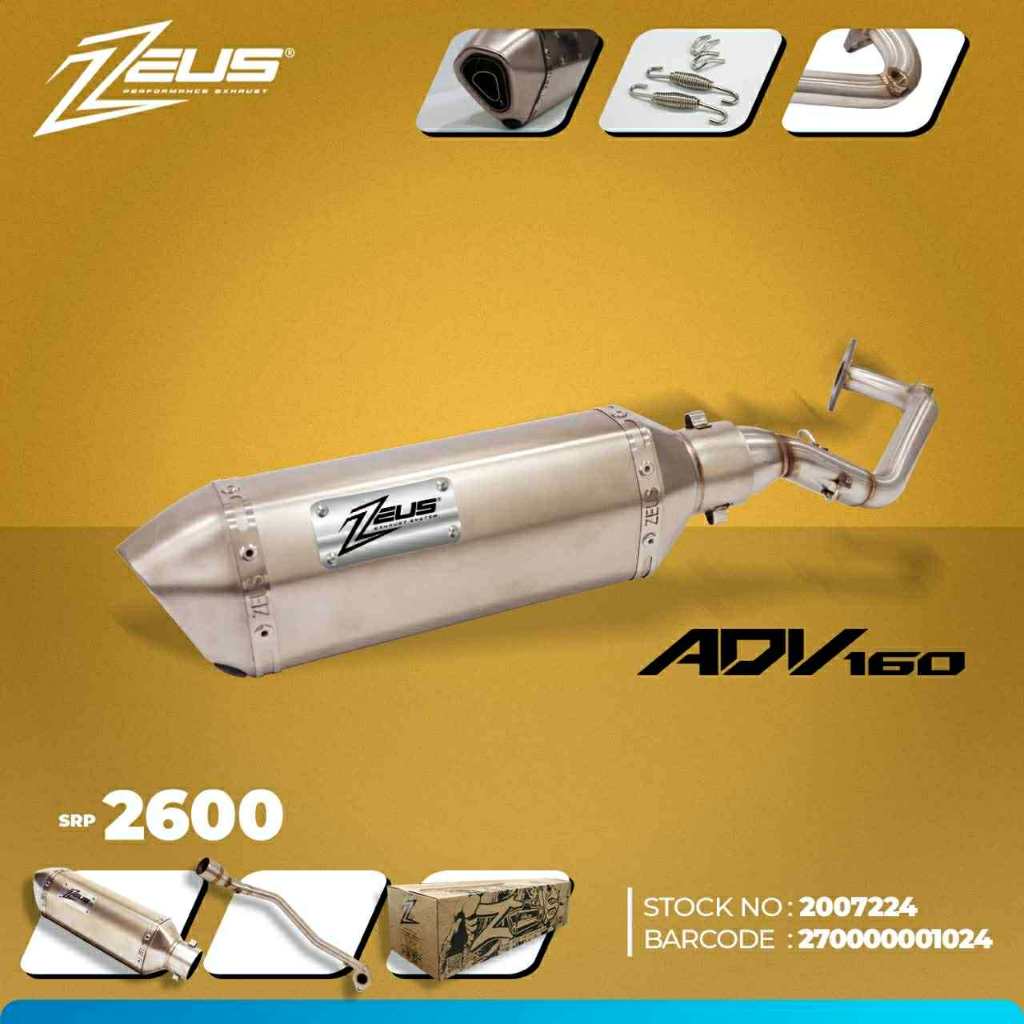 ZEUS APOLLO V3 PLUG AND PLAY EXHAUST FOR SCOOTERS | Shopee Philippines