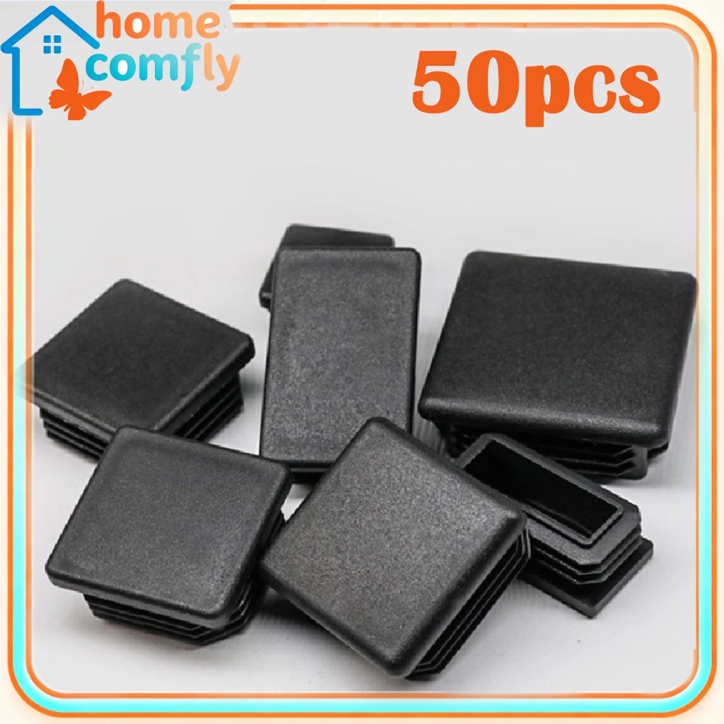 50PCS Tubular Furnitures Chair Table Feet End Caps PVC Floor Protector ...