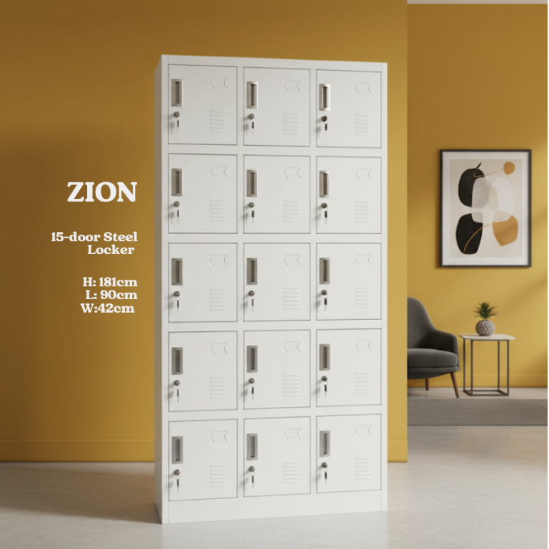ZION | 15-door FULL STEEL LOCKER by Leapify Steel - Industrial Heavy ...