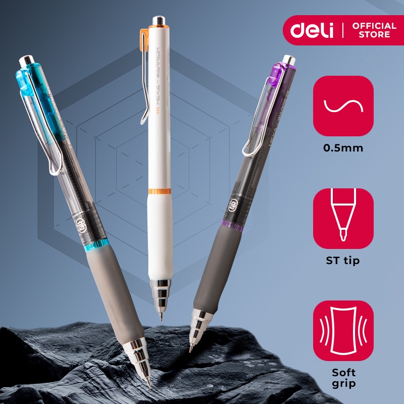 Deli SA319 Smooth Writing ST Tip Gel Pen 0.5mm Low Noise and Quick ...