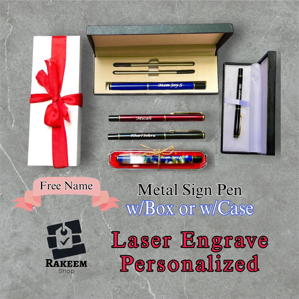 Personalized Metal Signature Pen for quality giveaway free laser ...
