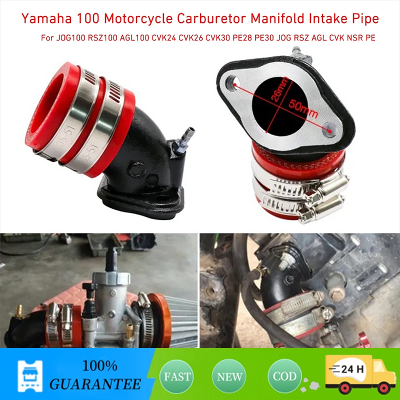 Motorcycle Carburetor Manifold Intake PIPE With 35mm Carburador Adapter ...