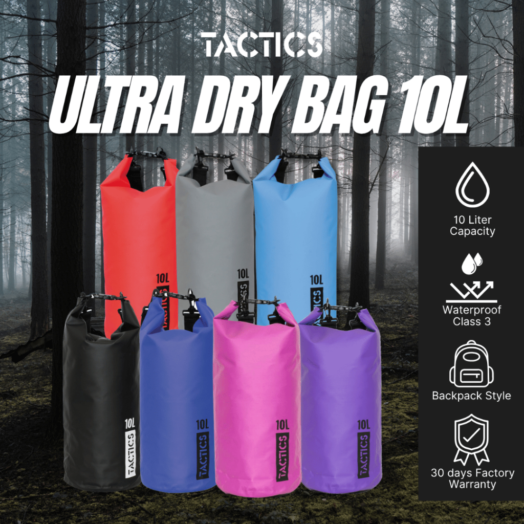 Tactics Ultra 10L Waterproof Emergency & Dry Bag for Travel, Bike ...