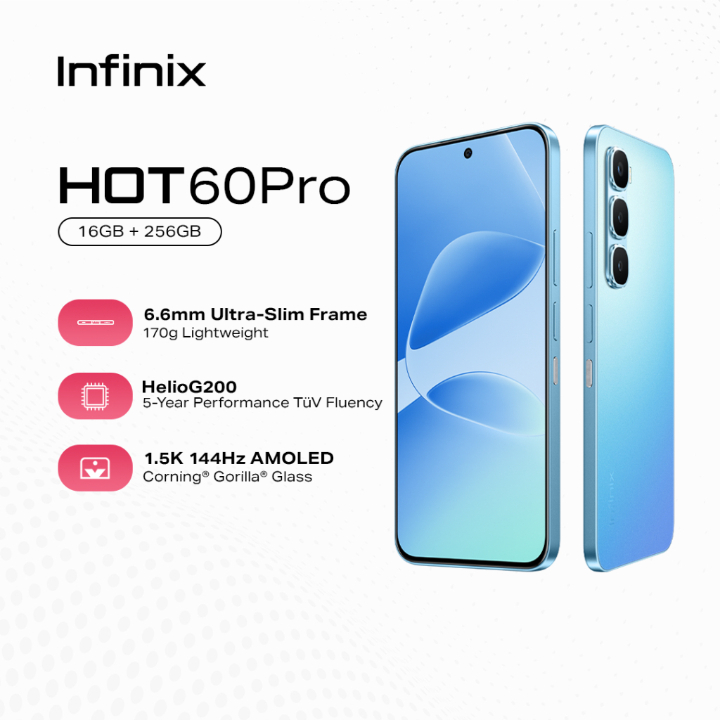KOL Exclusive - Infinix HOT 60 Pro (up to 16GB [8GB + 256GB] (1yr local ...