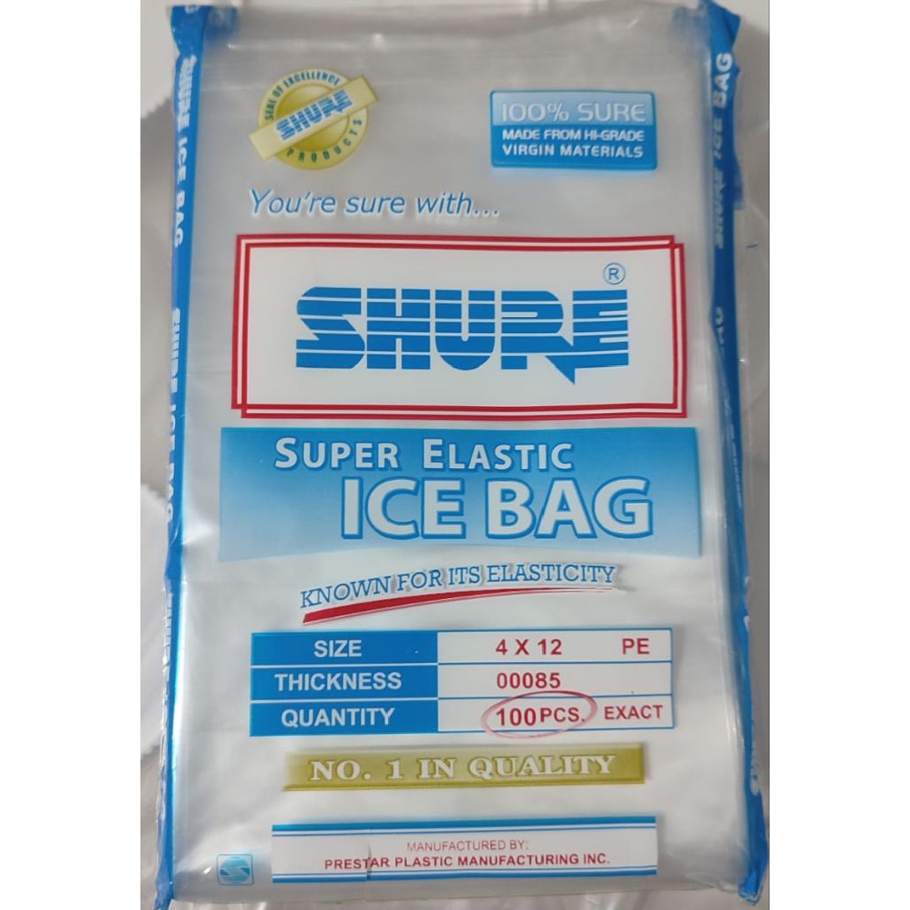 5 Packs Shure Plastic Ice Bag 4x12 PE | Shopee Philippines