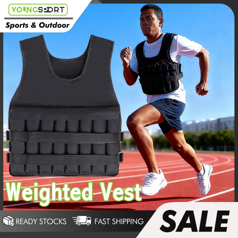 Weighted Vest Body Weights Vest 30KG Adjustable For Steel Or Sand With ...