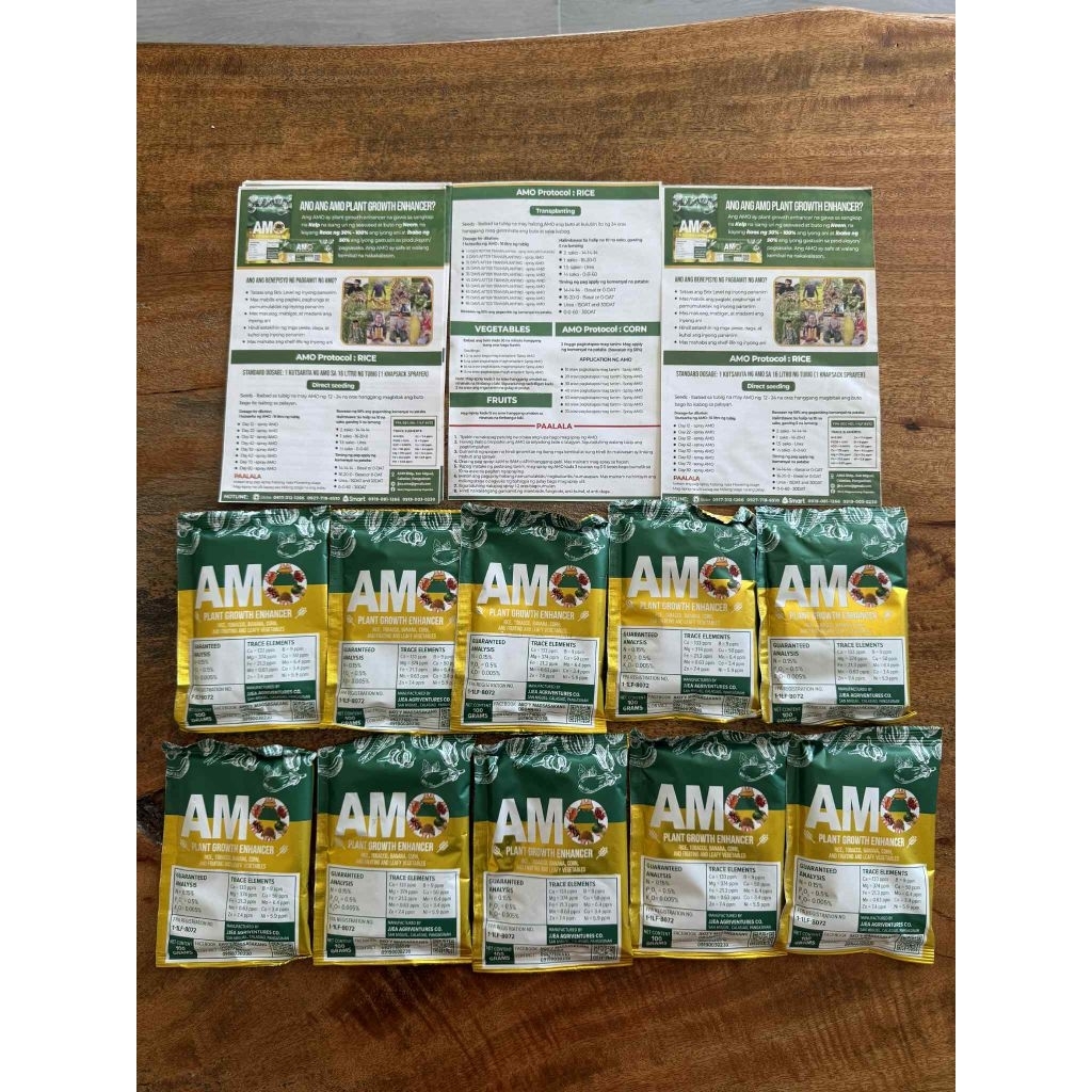 AMO PLANT GROWTH ENHANCER GOLD PACKAGING NO ZIPLOCK ( 10 PACKS × 100 ...