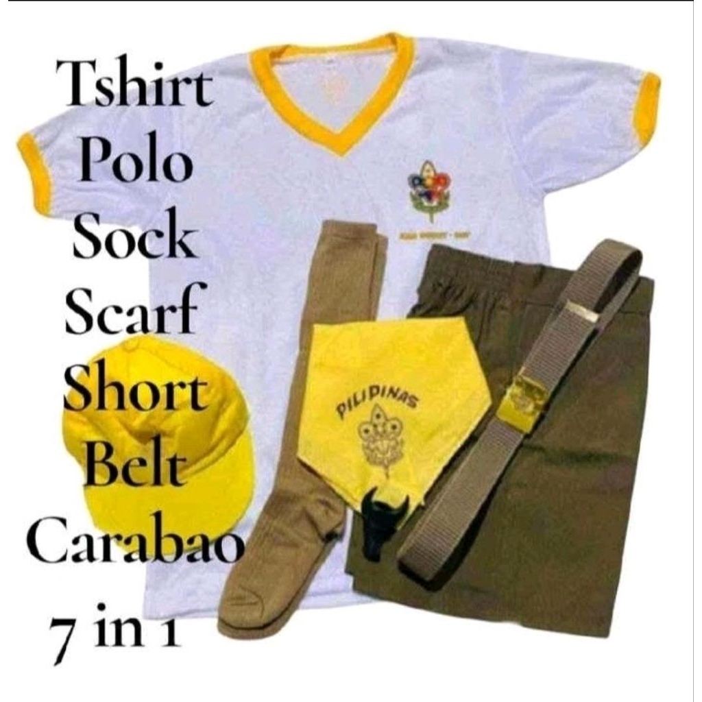 7in1 KAB SCOUT YELLOW PIPING SCHOOL UNIFORM | Shopee Philippines