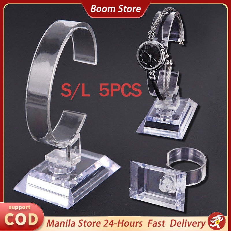 5pcs Clear Acrylic Watch Display Stand Store Showcase Watch Display ...
