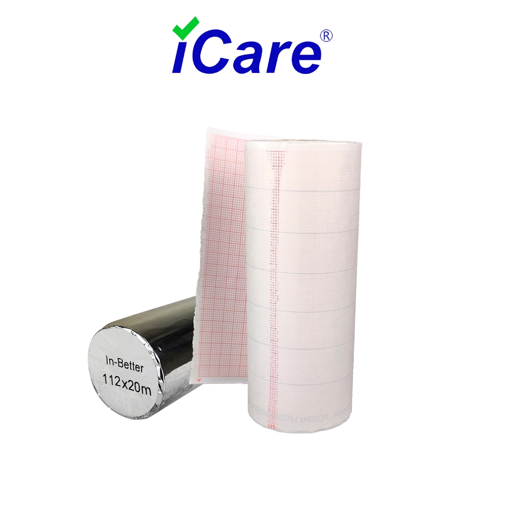 iCare® ECG Paper Rolls 112mm x 20m compatible with 1106g & 1106L ECG ...