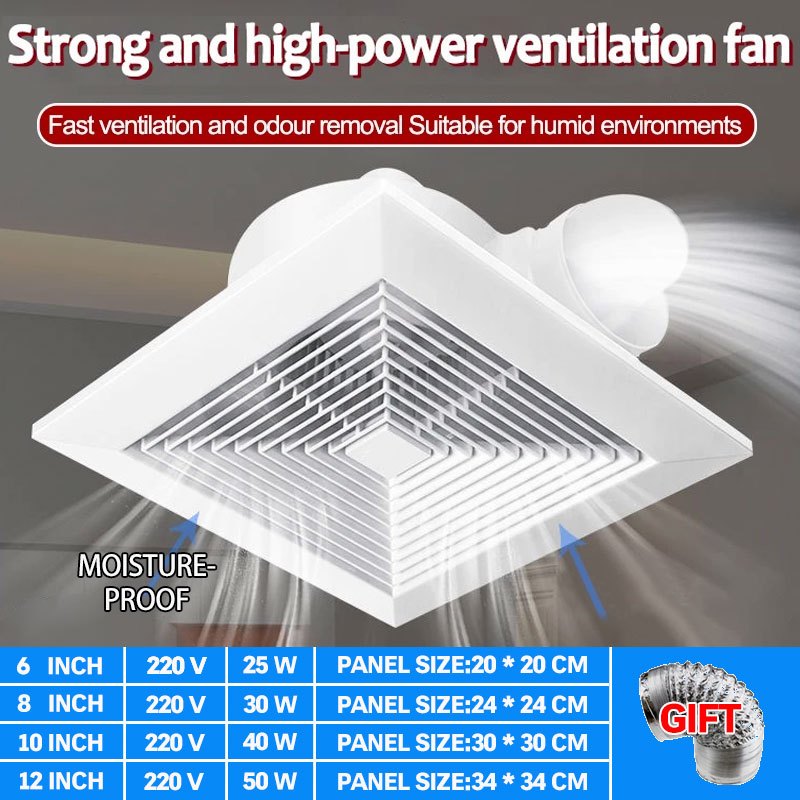 Ceiling exhaust fans 8" 10" 12" ventilation fan duct exhaust fan home ...