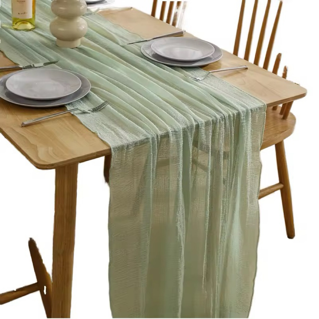 Boho Cheesecloth Table Runner — Soft, Elegant, and Effortlessly Chic ...