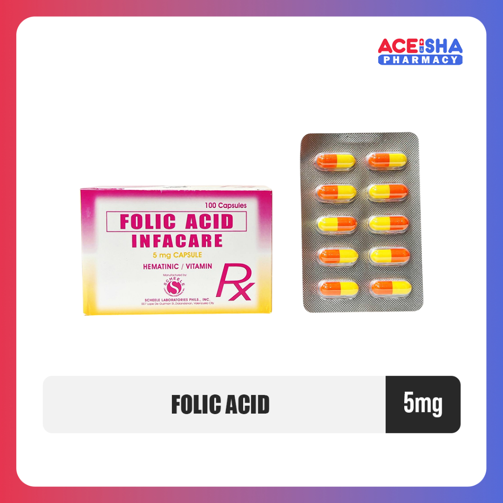INFACARE 5mg Capsule - Folic Acid Vitamins | Shopee Philippines
