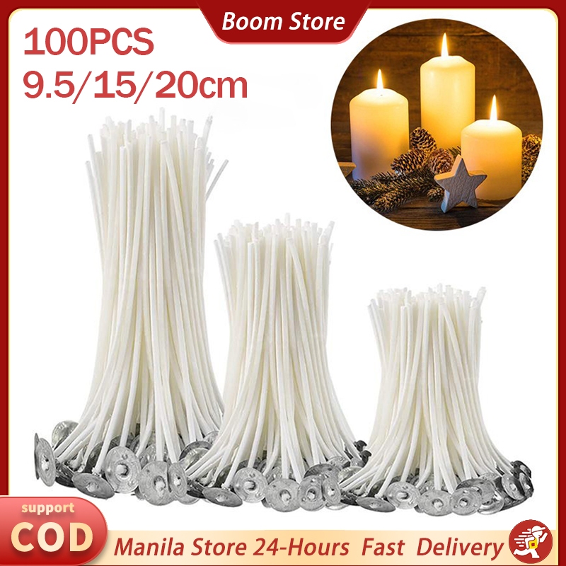 100pcs Scented Candle Wick 9.5/15/20cm Smokeless Pure Cotton Candle ...