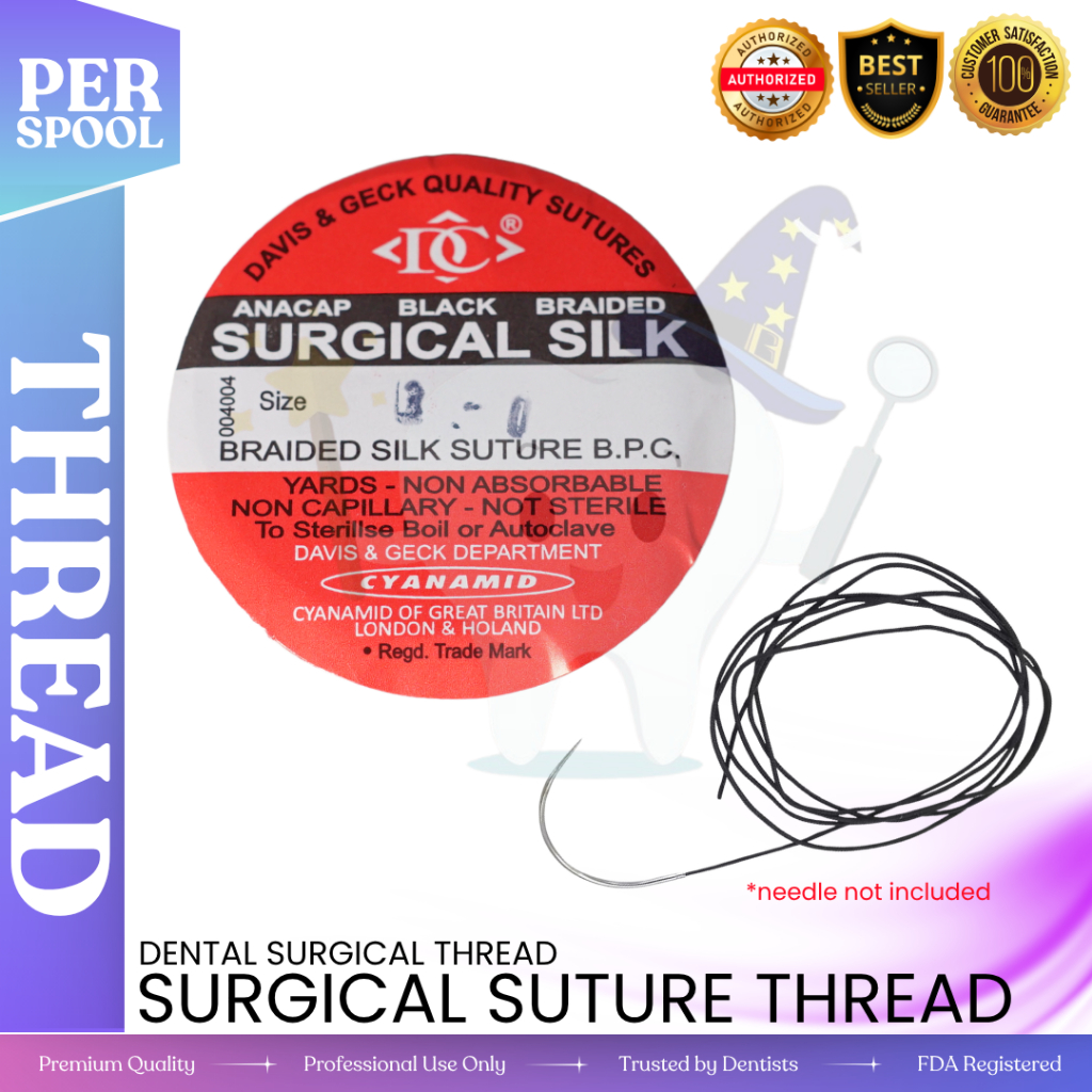 Anacap Black Braided Silk Spool 3/0 Non-Sterile (12’s) | Shopee Philippines