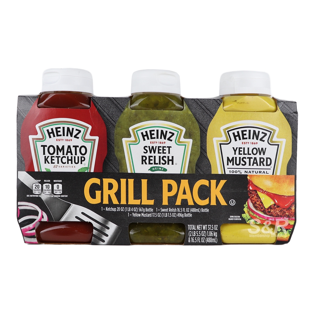 Heinz Grill Pack Tomato Ketchup Sweet Relish Yellow Mustard | Shopee ...