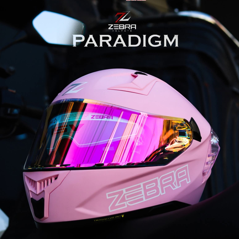 Zebra PARADIGM Two Tone Dual Visor Helmet Full Face For Motorcycle With ...