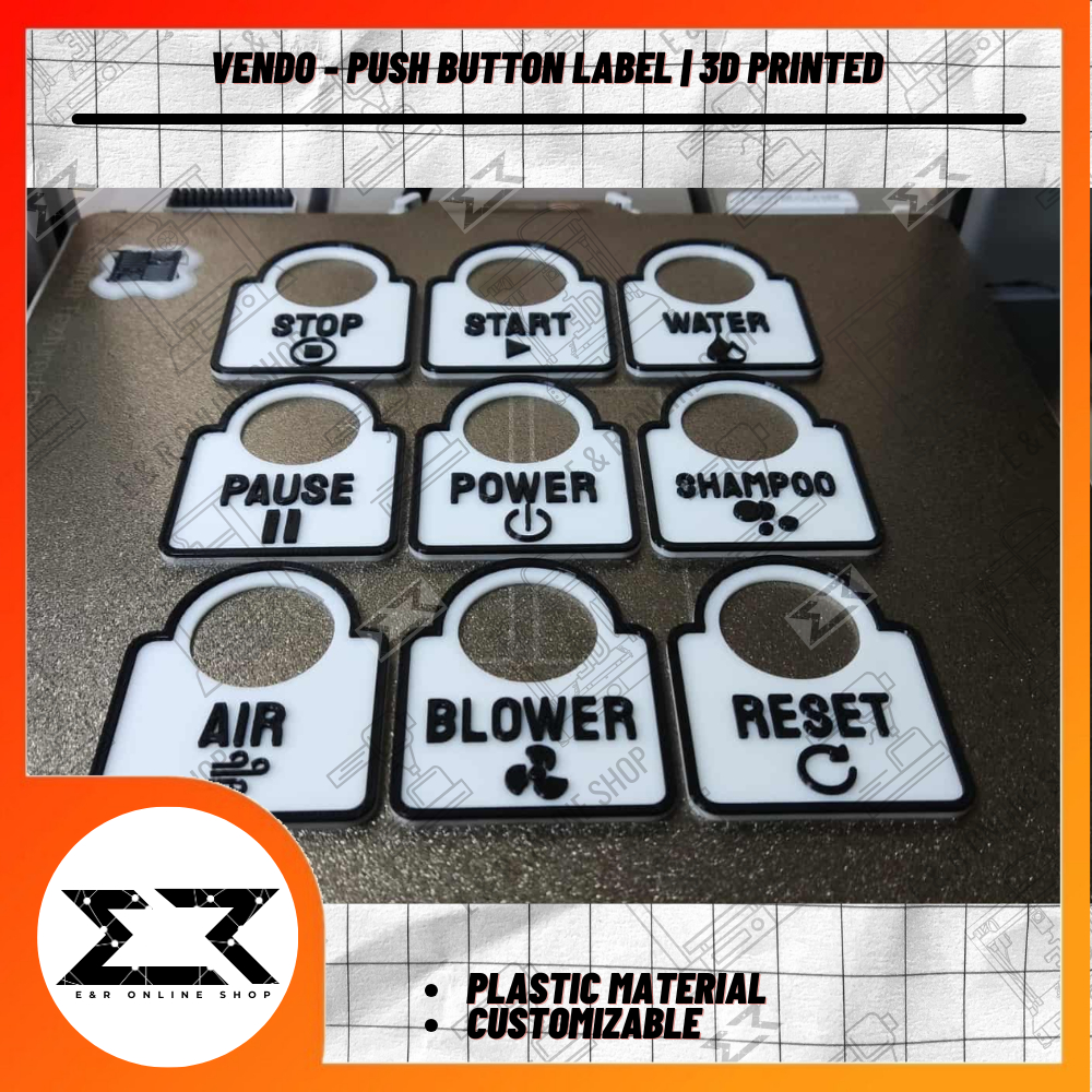 Vendo - Push Button Label 3D Printed | Shopee Philippines