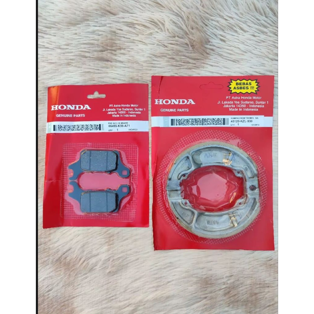 HONDA CLICK V2, V3 125i/150i BRAKE PAD FRONT/BRAKE SHOE GENUINE PARTS ...