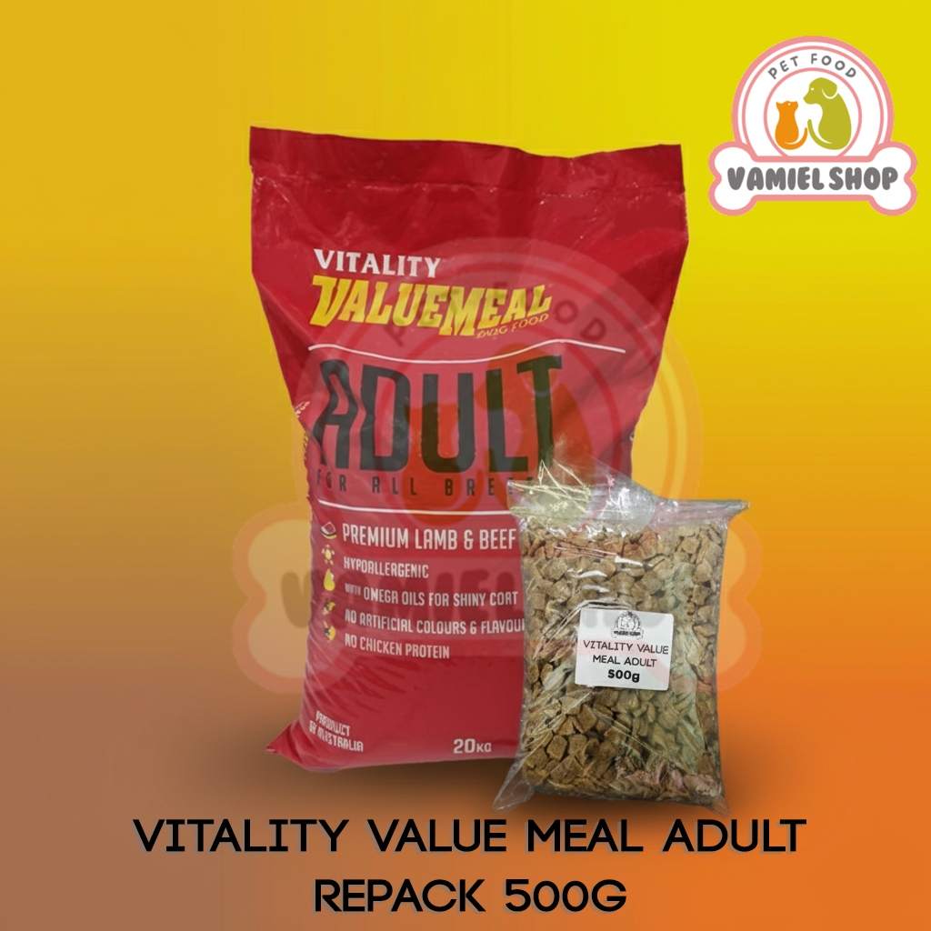 Vitality Value Meal Adult and Puppy Dog Food Repack 500g size [VAMIEL ...