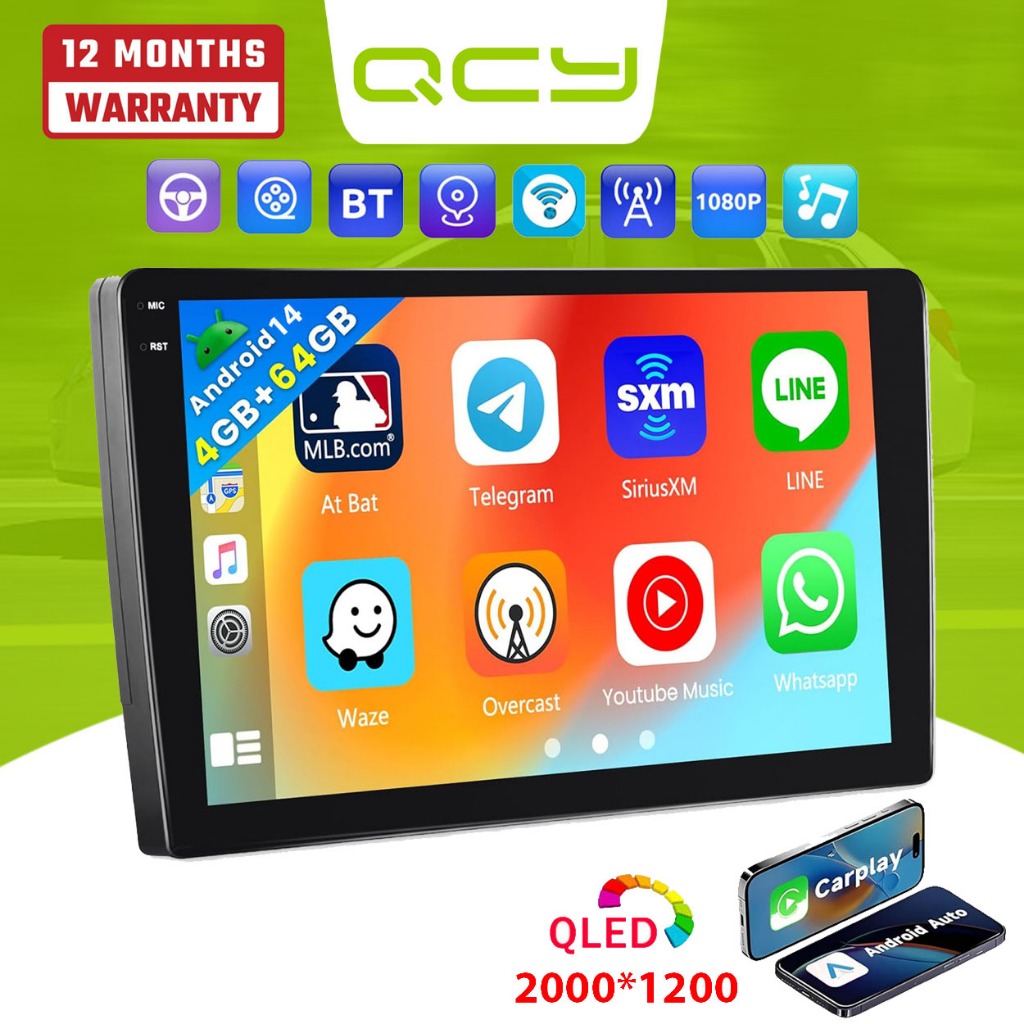 QCY 8667 [4+64G] 9 inches 8 Core Android 14 DSP 360 View Camera Android ...