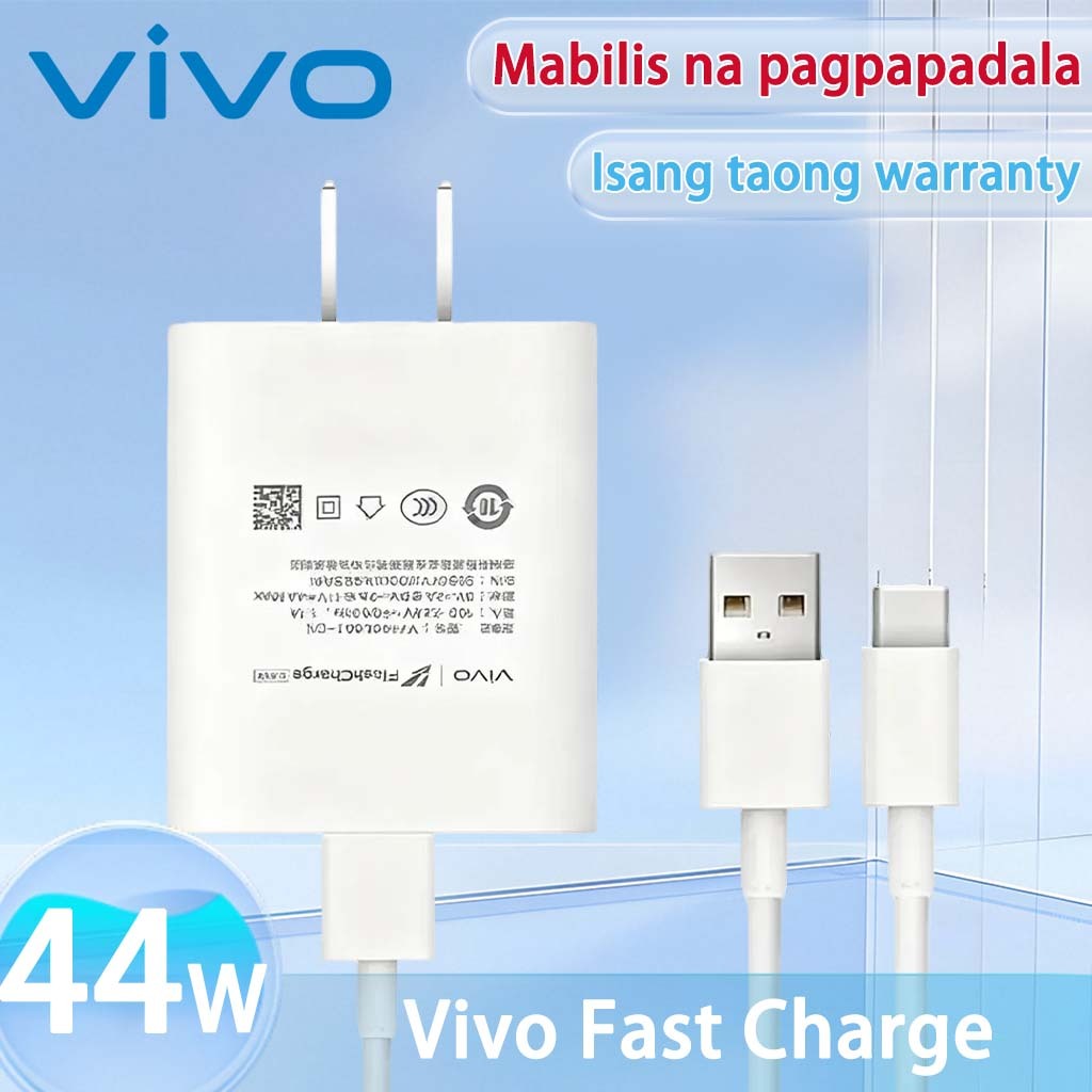 Vivo 44W Super Flash Charge charger na may USB Type-C fast charging ...