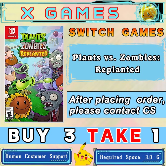 Plants vs. Zombies: Replanted Nintendo Switch Game （BUY 3 TAKE 1 ...
