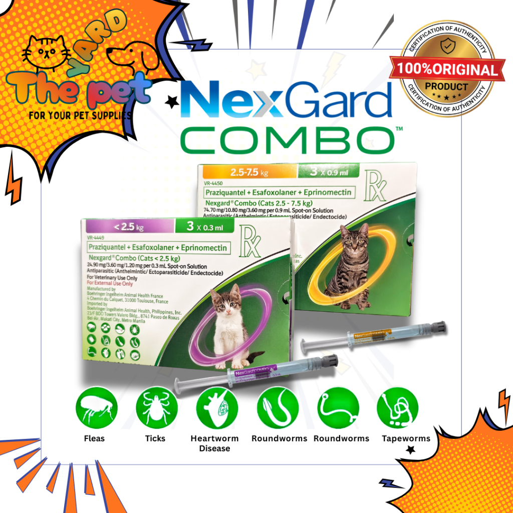 Nexgard Combo Spot On Solution for Cats 2.5 kg or 2.5 to 7.5kg | Shopee ...