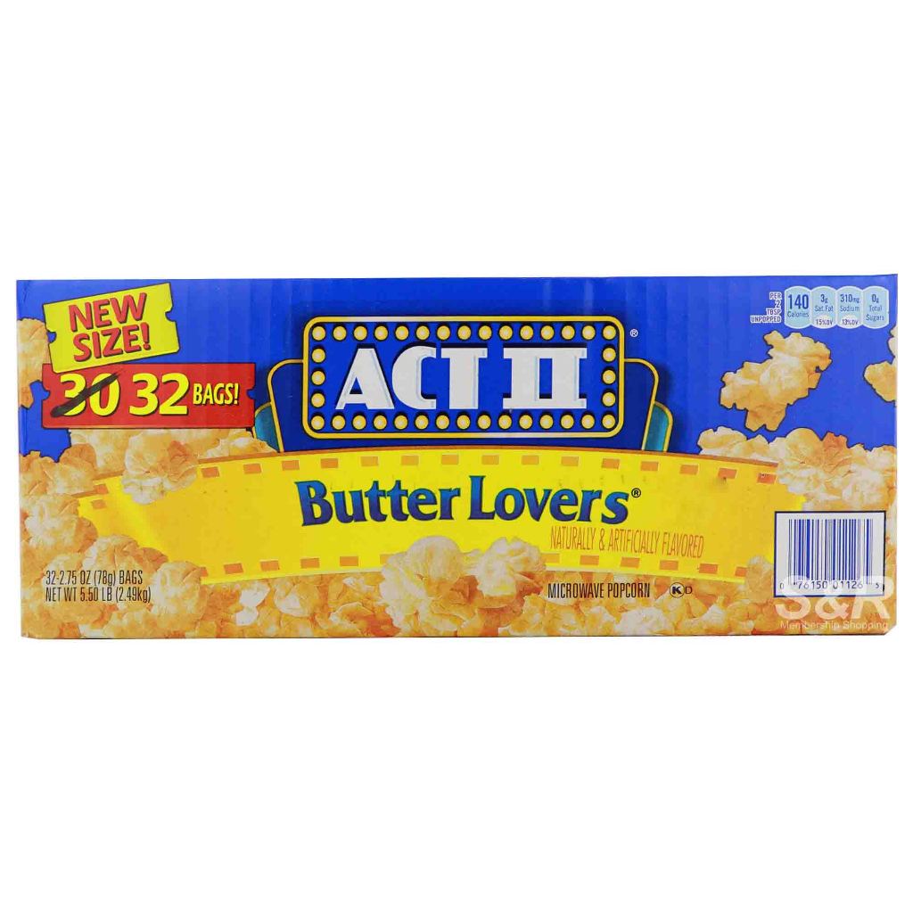 Act II Butter Lovers Popcorn 32pcs | Shopee Philippines
