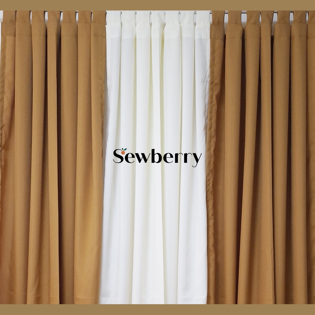 SEWBERRY Tab Top Curtain (7ft.) | Plain Kurtina | Aesthetic Living Room ...