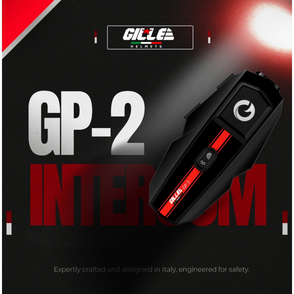GILLE GP2 Bluetooth 5.3 2-Way Intercom For Motorcycle Helmet HIFI Sound ...