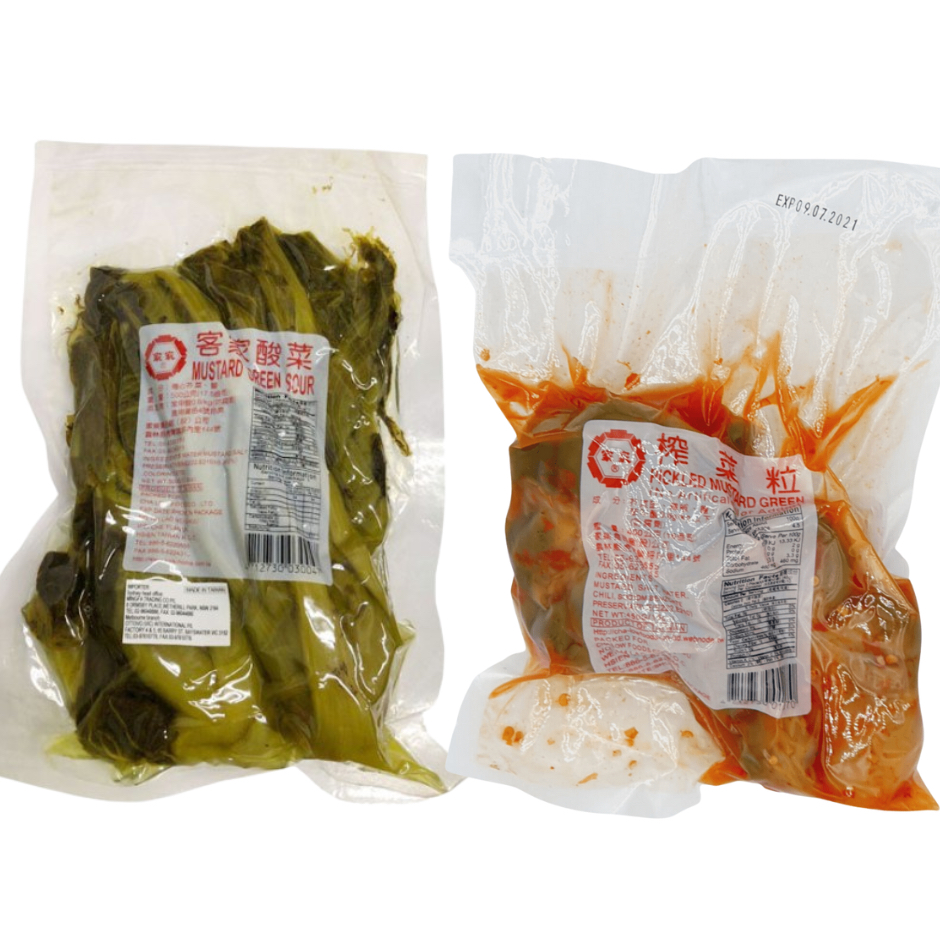 Taiwan Pickled Mustard Tuber and Green (Zha Cai and Kiam Chai) | Shopee ...