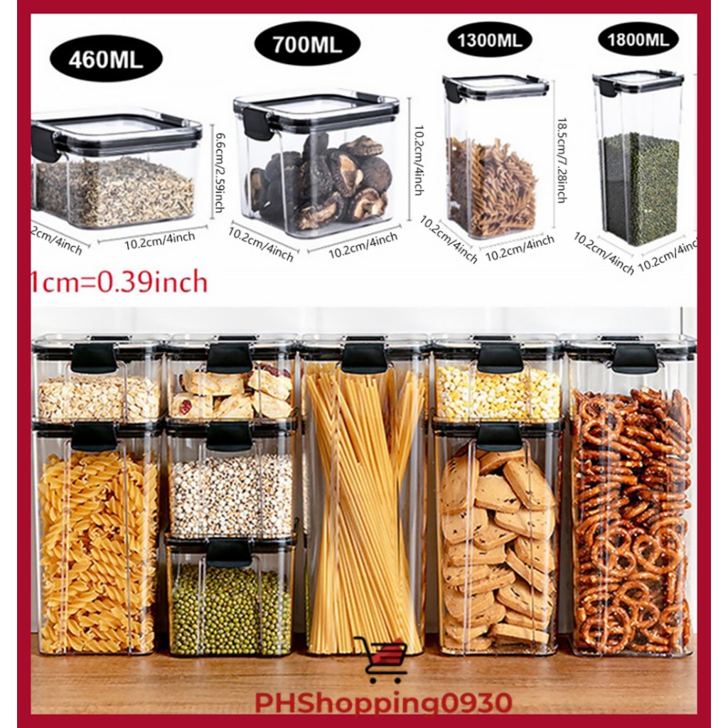 Airtight Container Clear Plastic Food Storage Containers With Lids ...