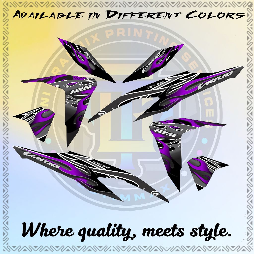 MOTORCYCLE DECALS FOR HONDA CLICK V2 TRIBAL X FIRE CUSTOM MALAYSIAN ...