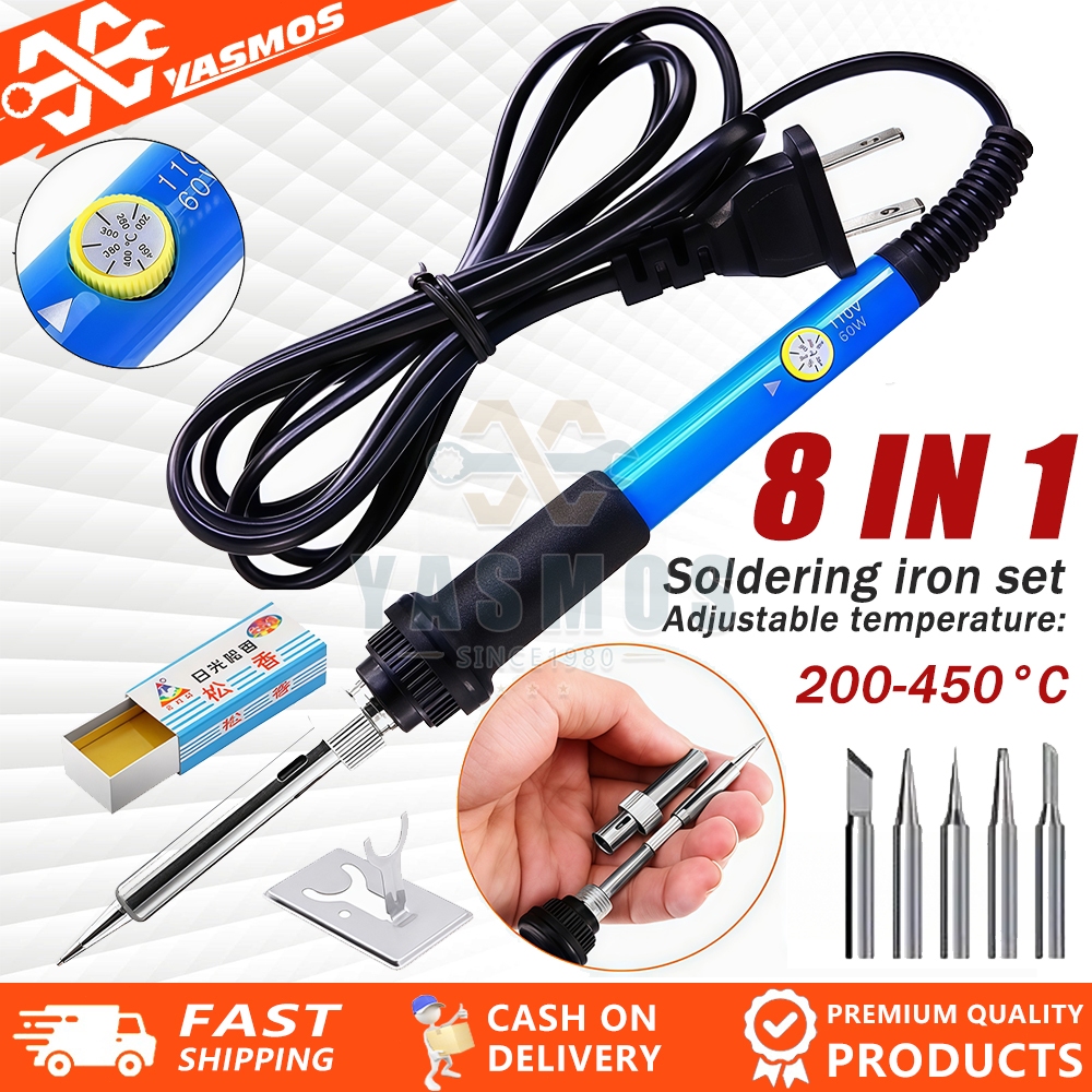 220V 60W Soldering Iron set 9 IN 1 Temperature Adjustable Soldering ...