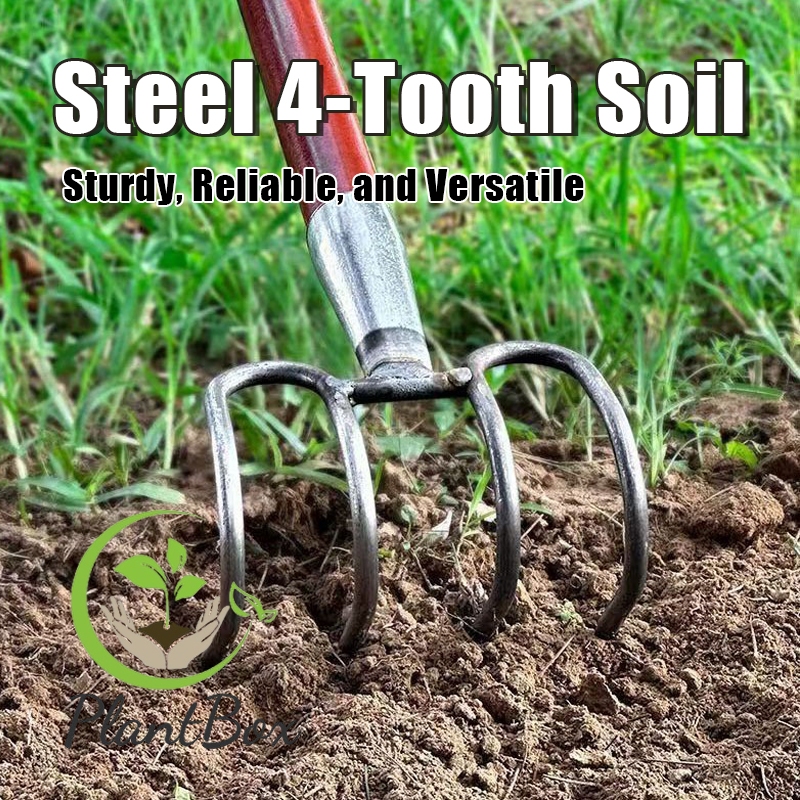 Agricultural Rake 4 Teeth Steel Steel Toothed Plow Rake For Weeding ...