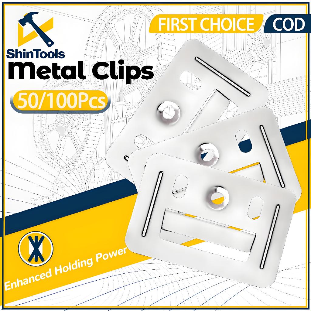 100Pcs Galvanized Steel Metal Clips for WPC Fluted Wall and Ceiling ...