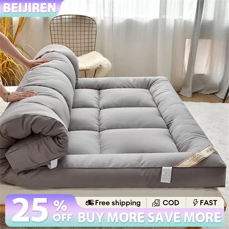 Ready Stock Foldable Matress Thicken 10cm Tatami Topper Mattress Single ...